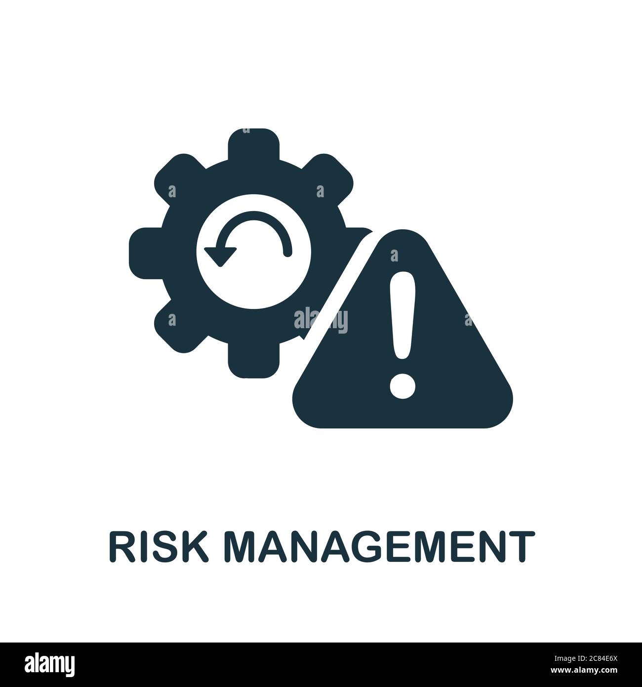 Risk Management icon. Monochrome simple Risk Management icon for ...