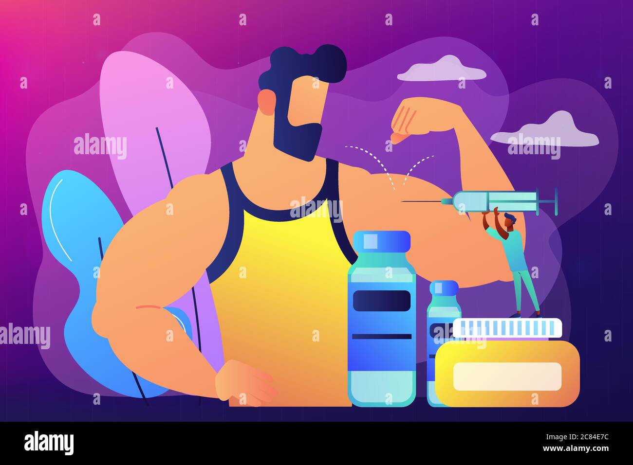 Anabolic steroids concept vector illustration Stock Vector Image & Art ...