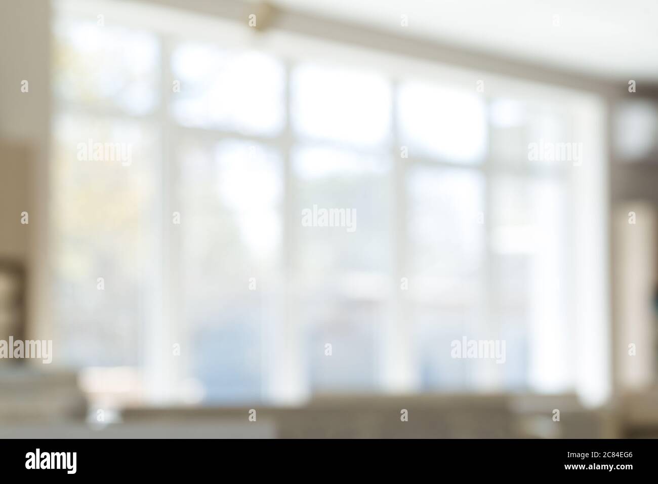 large window with sunlight in the bluer. background for design Stock ...