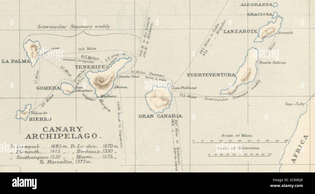 Vintage map of madeira hi-res stock photography and images - Alamy