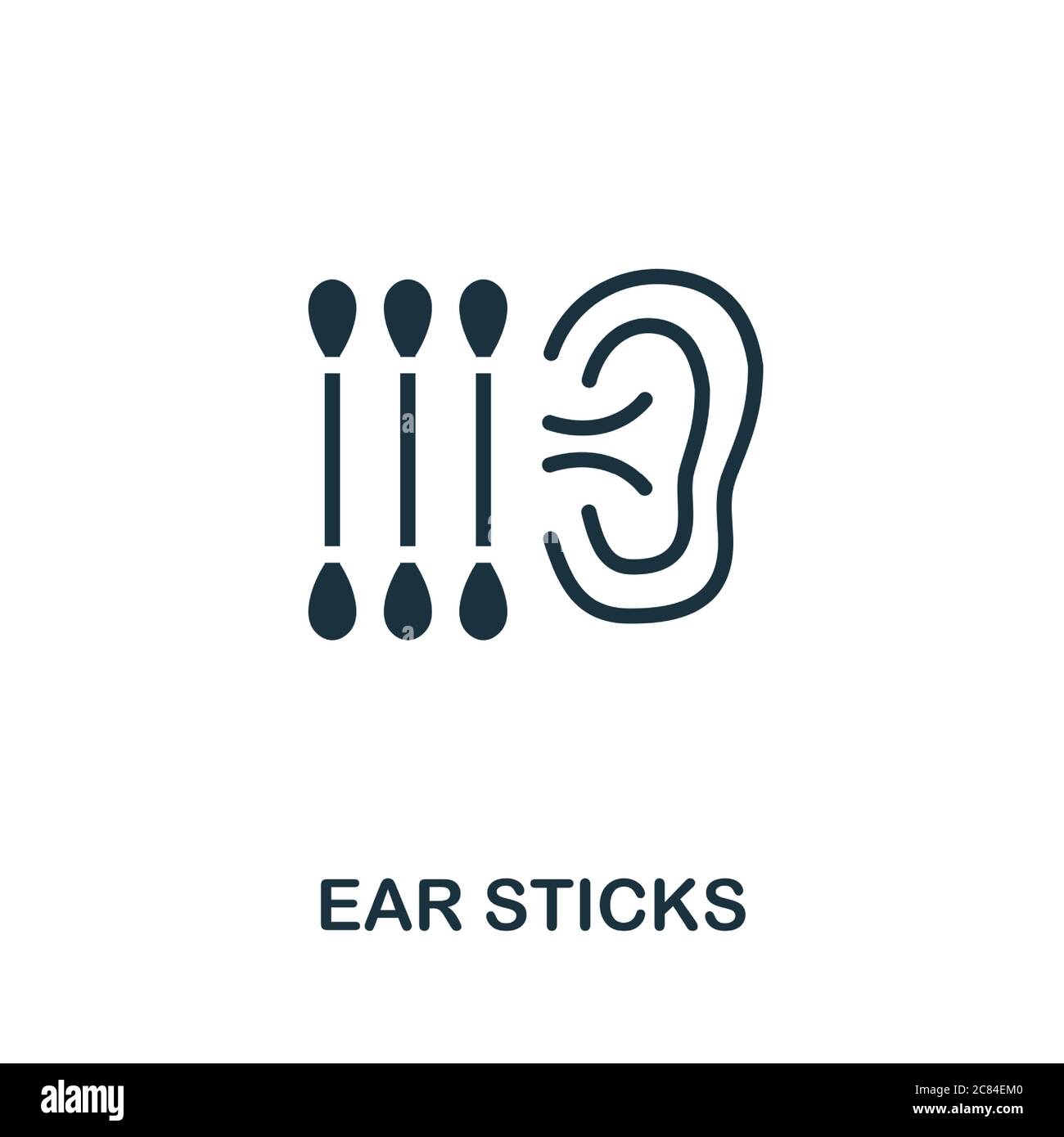 Ear Sticks icon. Simple element from personal hygiene collection ...