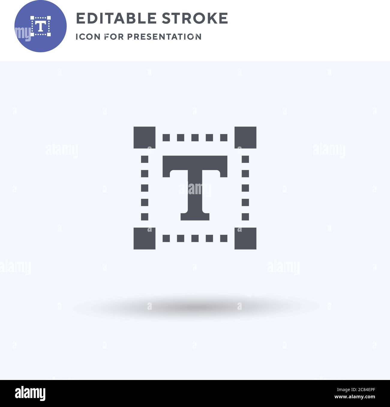 Text icon vector, filled flat sign, solid pictogram isolated on white ...