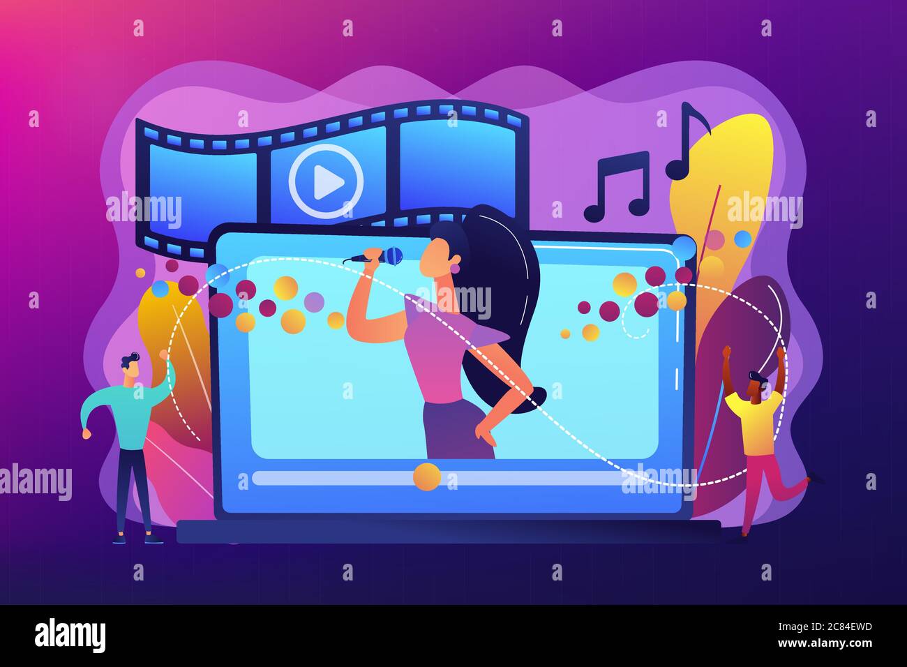 Music video concept vector illustration Stock Vector Image & Art - Alamy