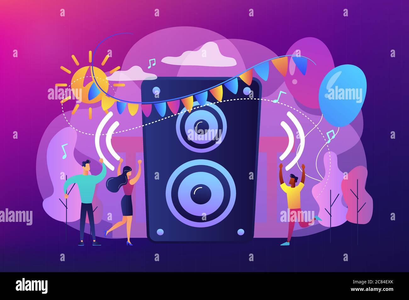Open air dance party Stock Vector Images - Alamy