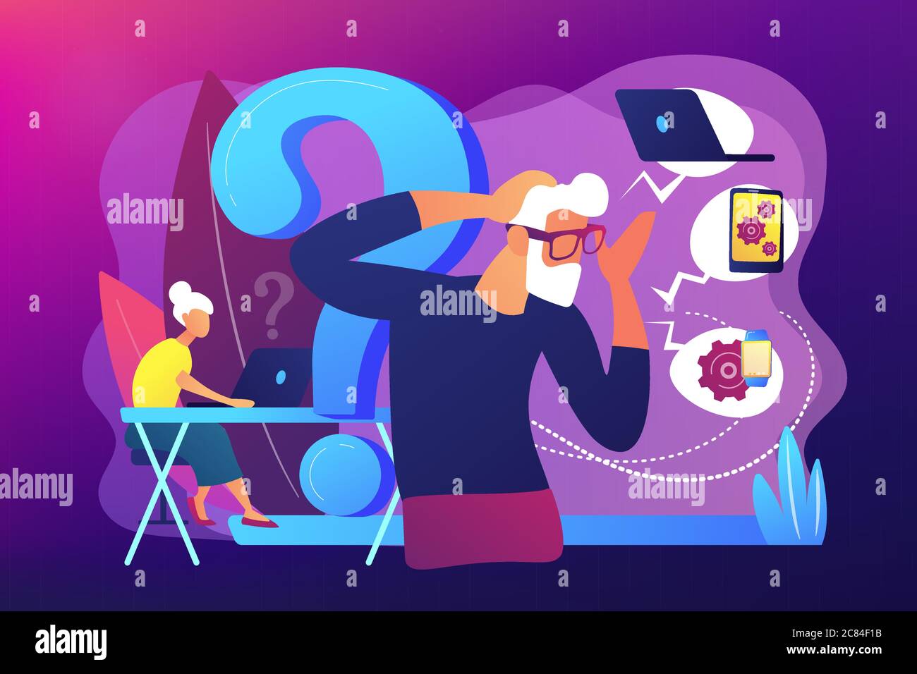 Low-technical communication concept vector illustration Stock Vector ...