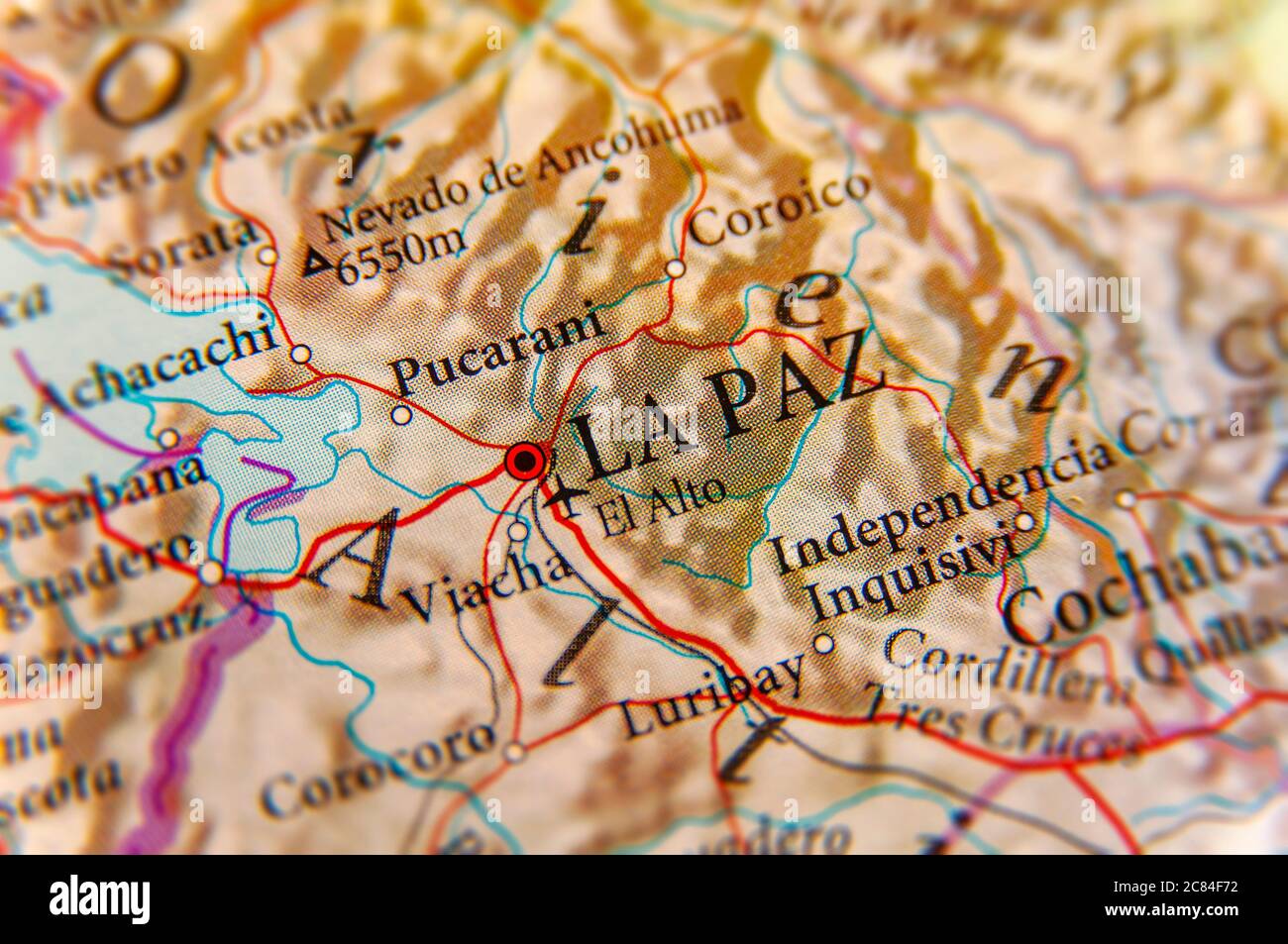 Geographic map of Bolivia Stock Photo - Alamy