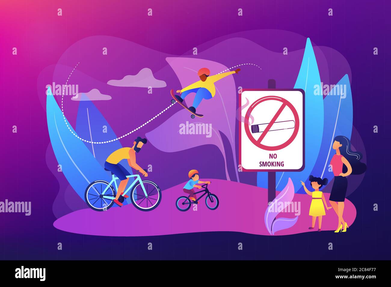 Smoke free zone concept vector illustration Stock Vector Image & Art ...