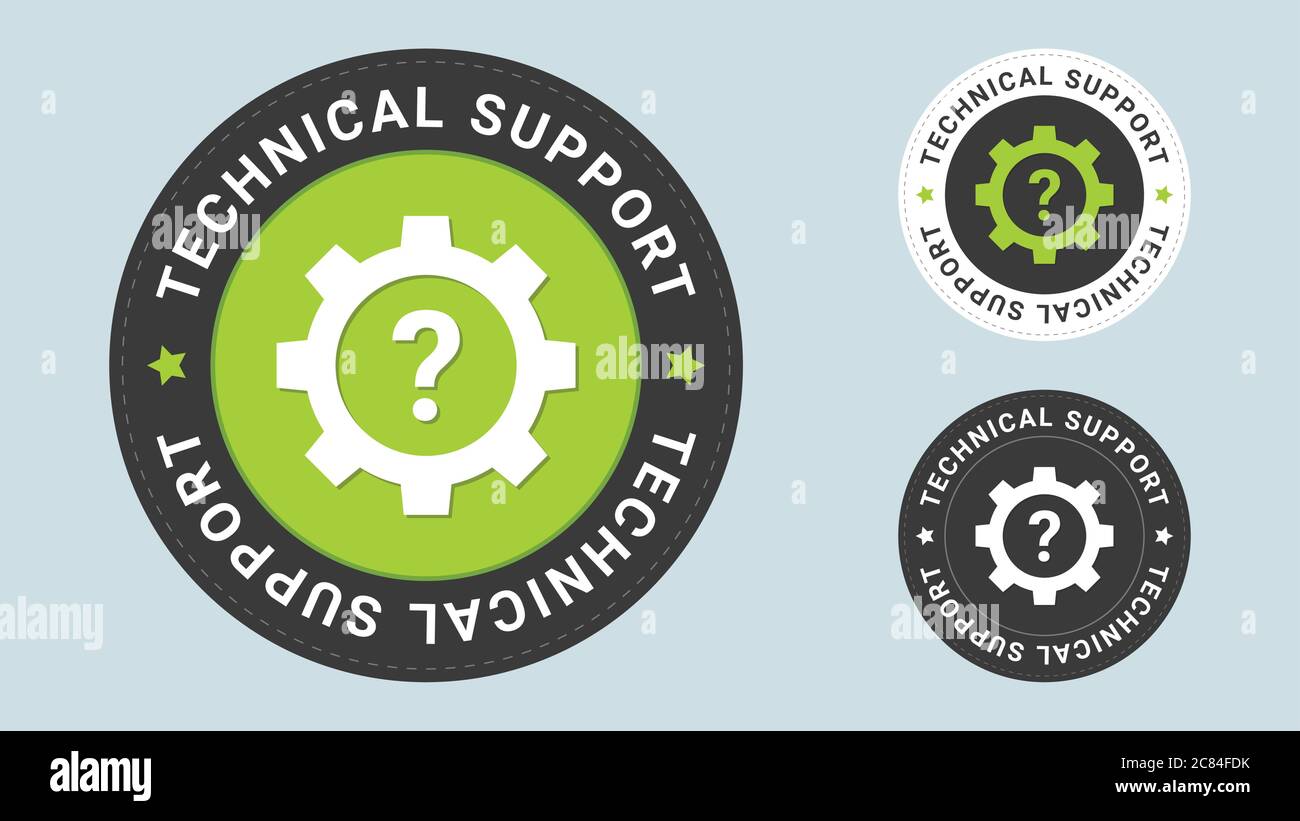 Gear with question mark icon. Problem fix concept. Technical Support ...