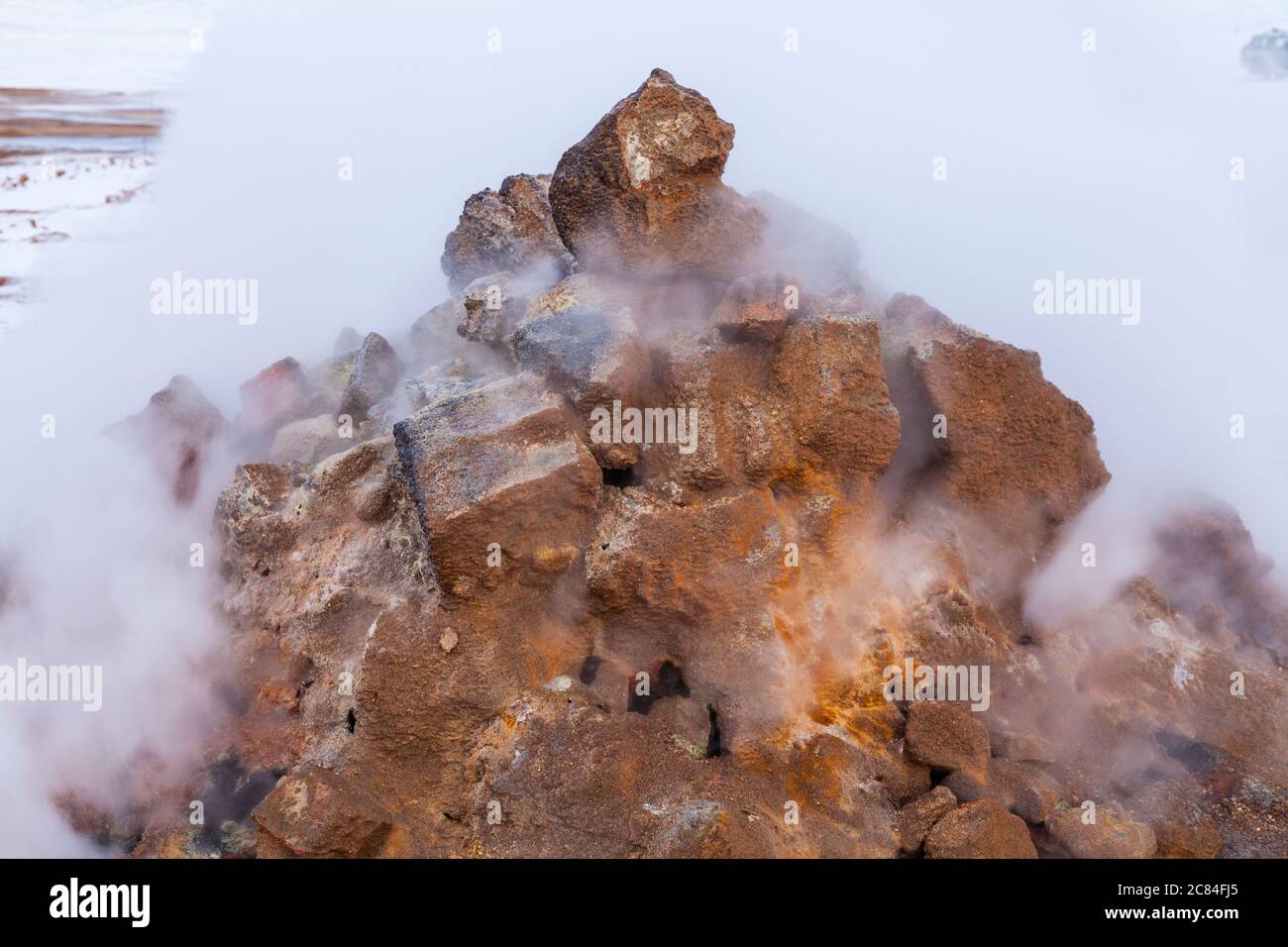 Fumaroles, Geothermal area, Myvatn, North Iceland, Iceland, Europe ...
