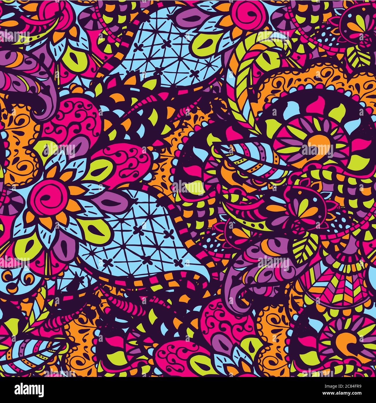 Vector patterns painted by hand. Beautiful doodle. Design elements ...