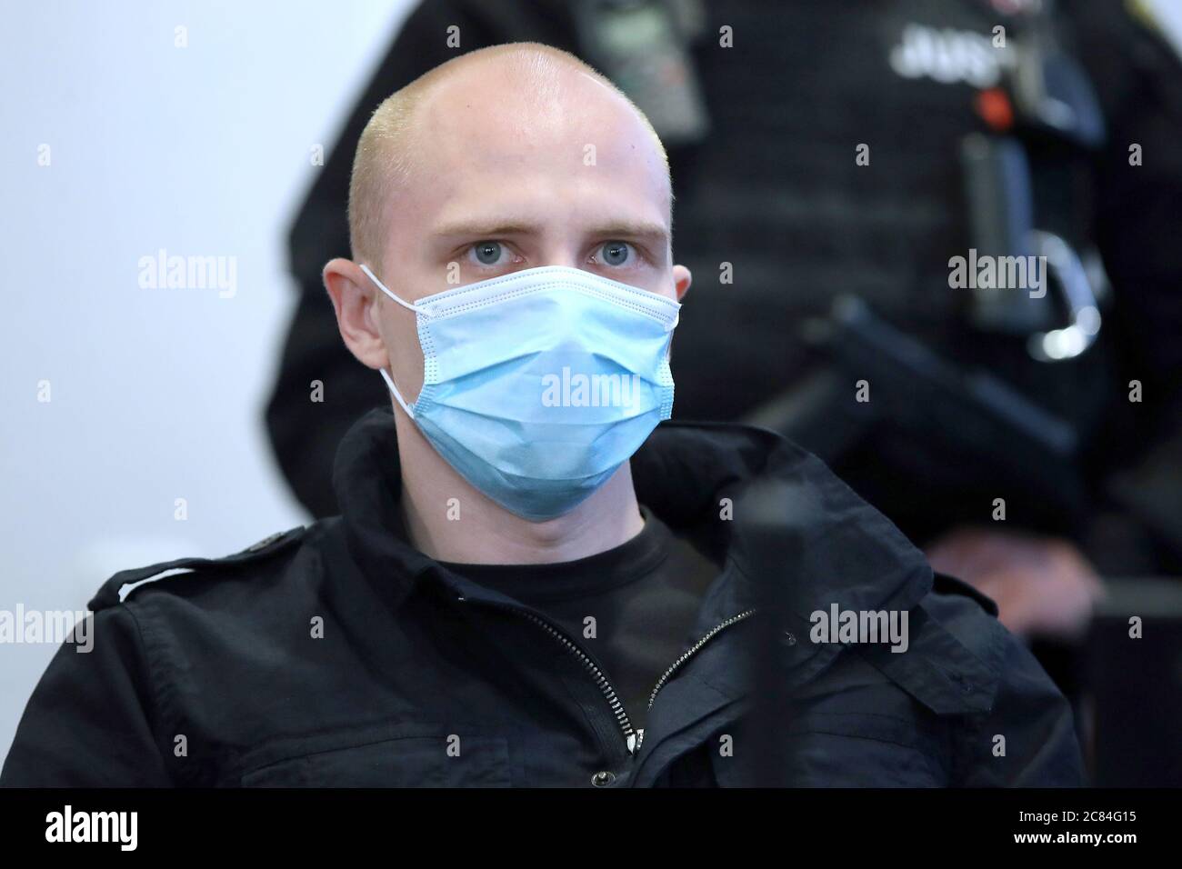 Magdeburg, Germany. 21st July, 2020. The accused Stephan Balliet is ...