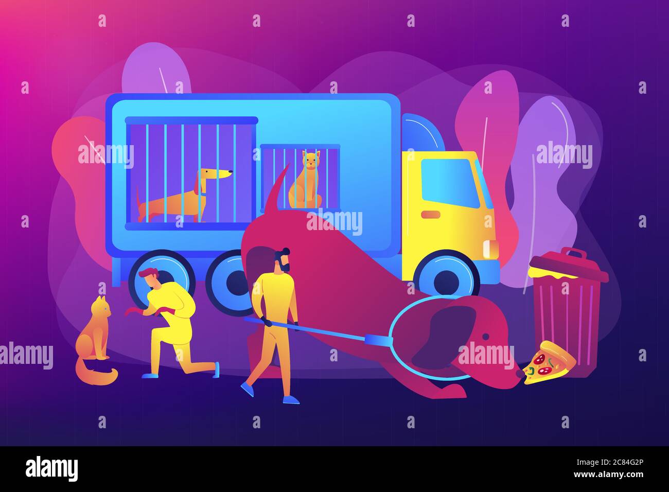 Animal control service concept vector illustration Stock Vector Image ...