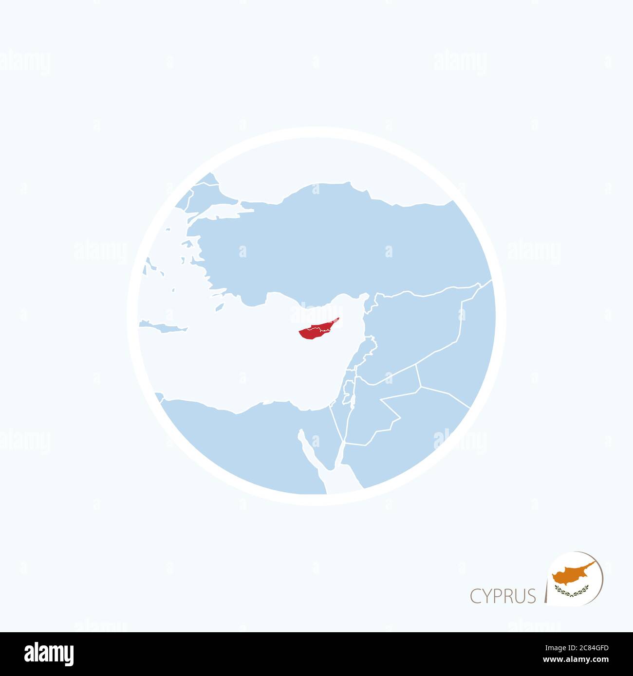 cyprus map in europe