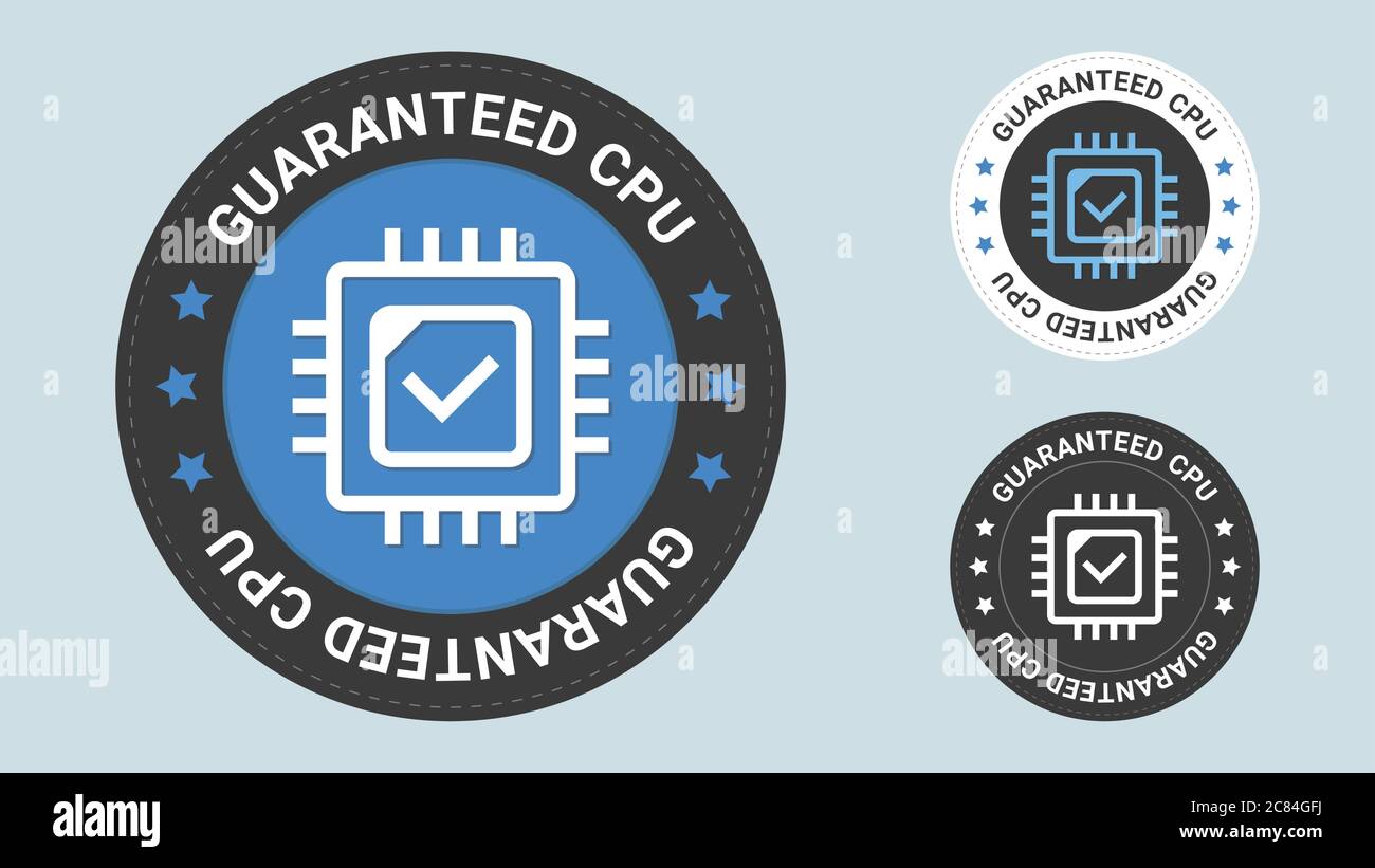 Guaranteed CPU Speed stamp vector illustration. Vector certificate icon ...