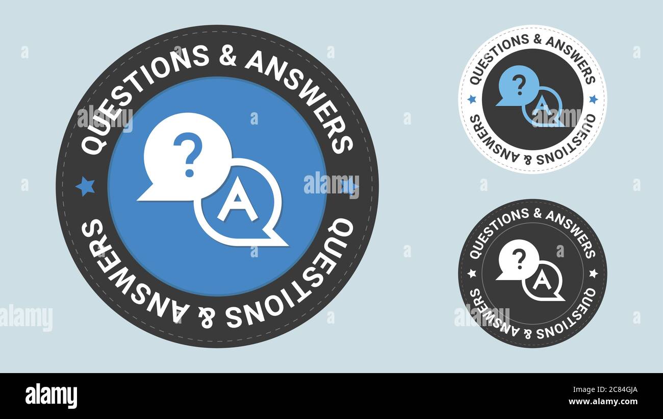 Questions and Answers stamp vector illustration. Vector certificate ...