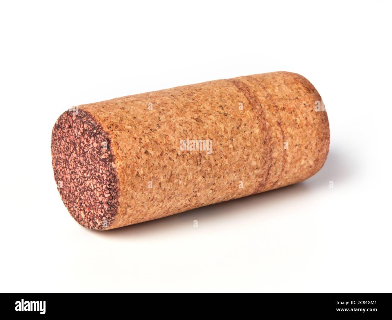 Wine cork on white background Stock Photo - Alamy