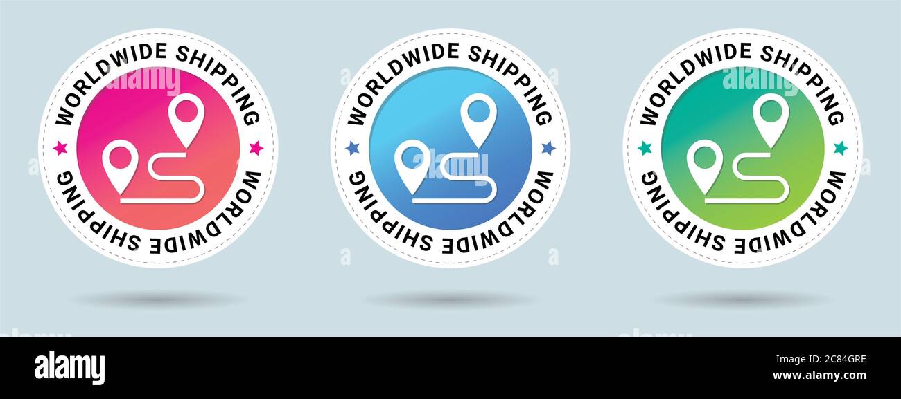Worldwide Shipping stamp vector illustration. Vector certificate icon ...