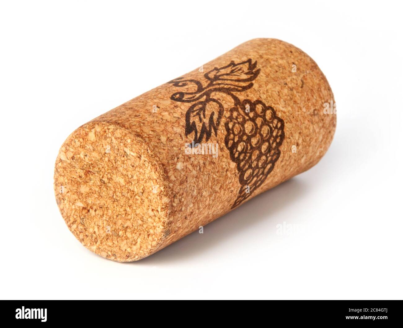 Wine cork on white background Stock Photo - Alamy