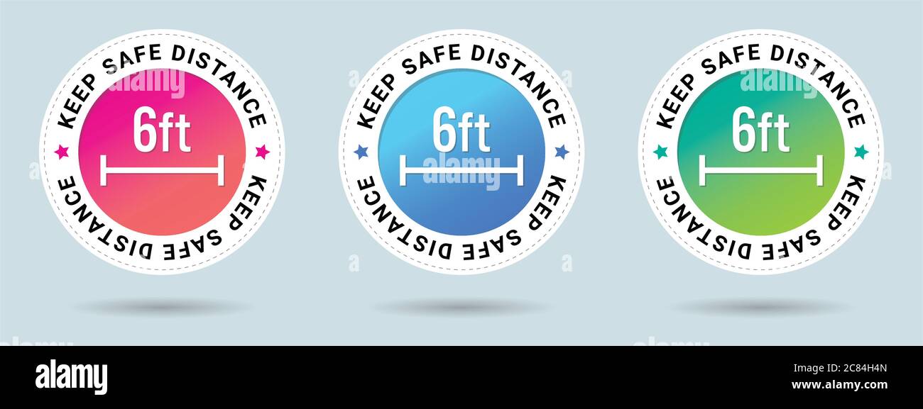 Keep Safe Distance stamp vector illustration. Safety distance advice ...