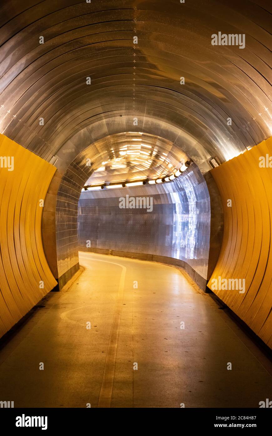 The yellow tunnel in Sweden Stock Photo - Alamy