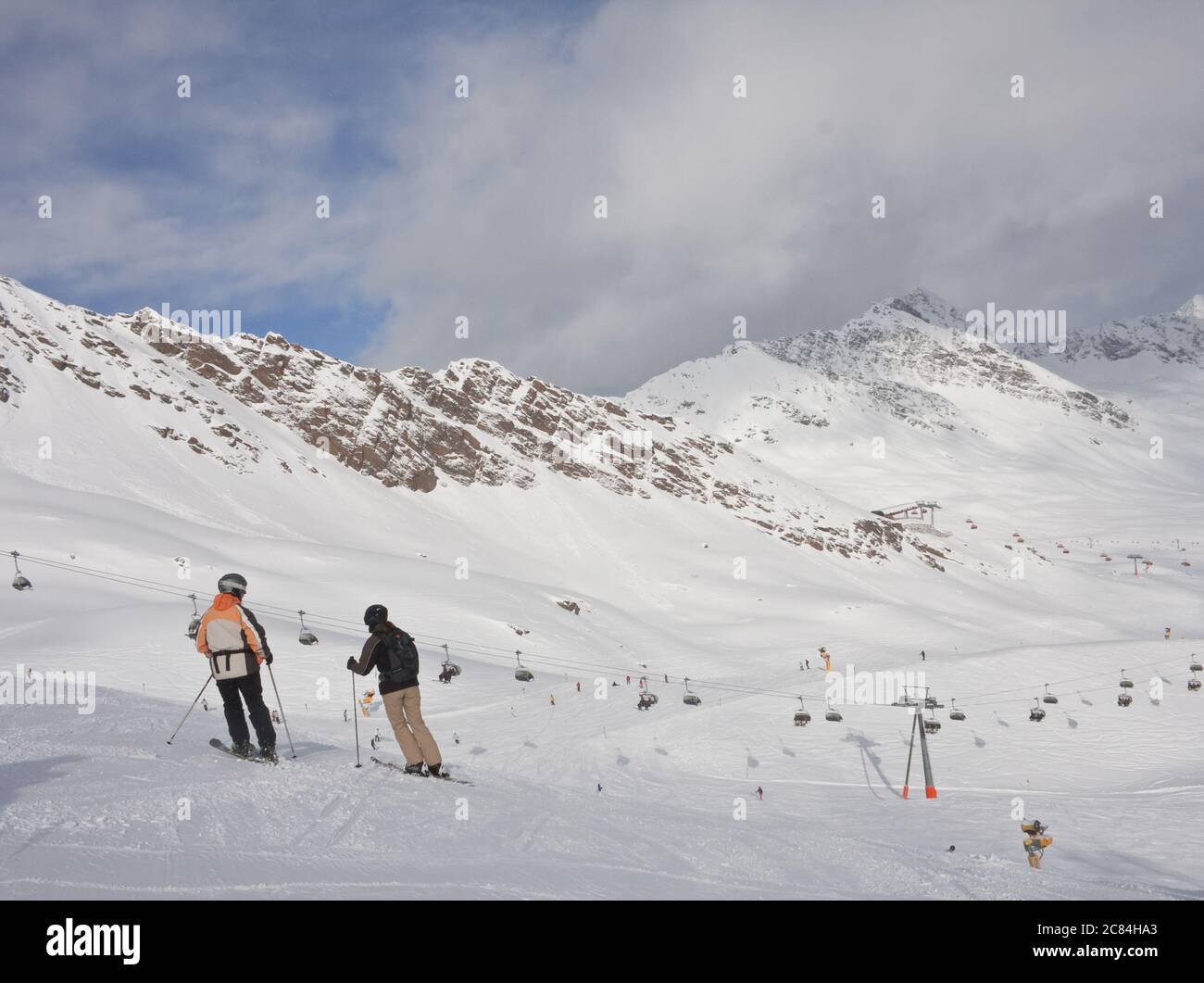 On the slopes of the ski resort of Solden. Austria Stock Photo - Alamy