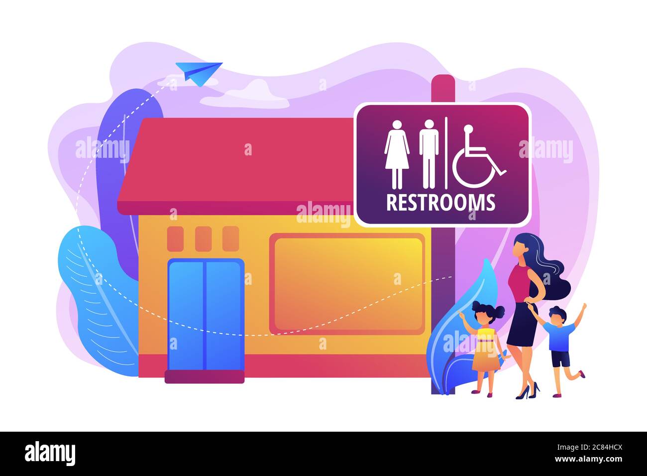 Public restroomsconcept vector illustration Stock Vector Image & Art ...