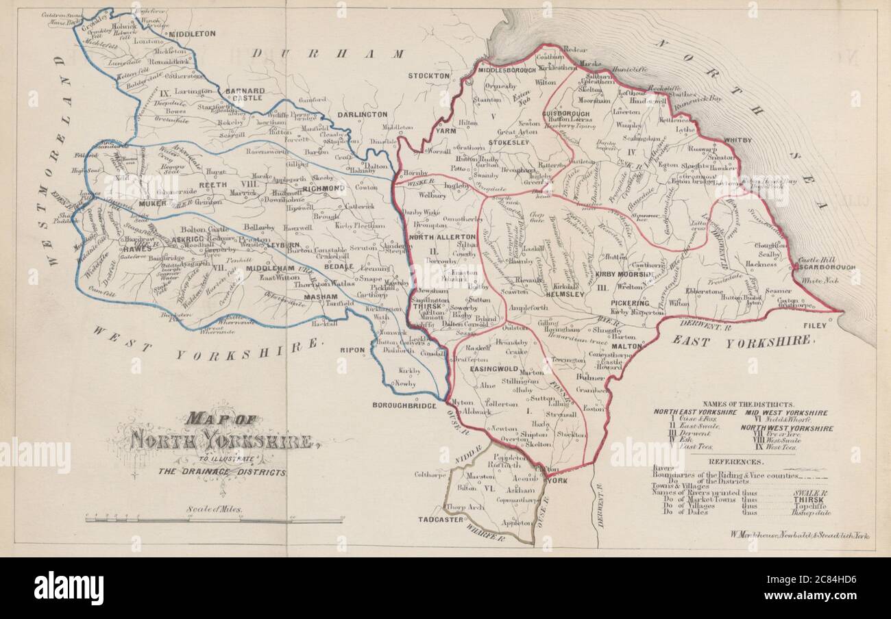 Old yorkshire map hi-res stock photography and images - Alamy