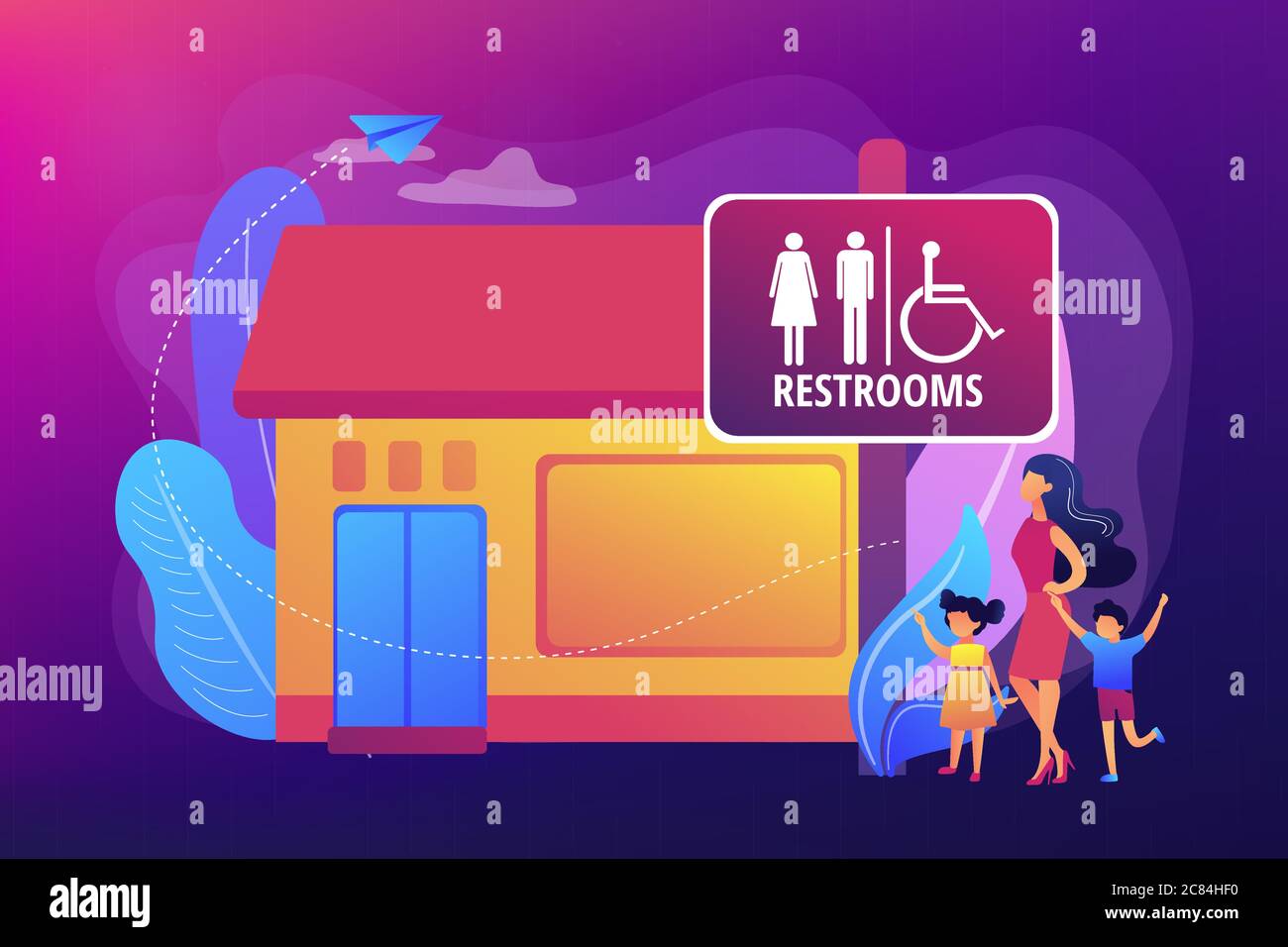 Public restroomsconcept vector illustration Stock Vector Image & Art ...