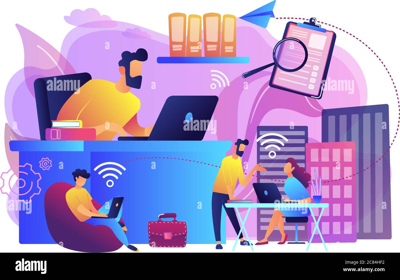 On-demand urban workspace concept vector illustration Stock Vector ...