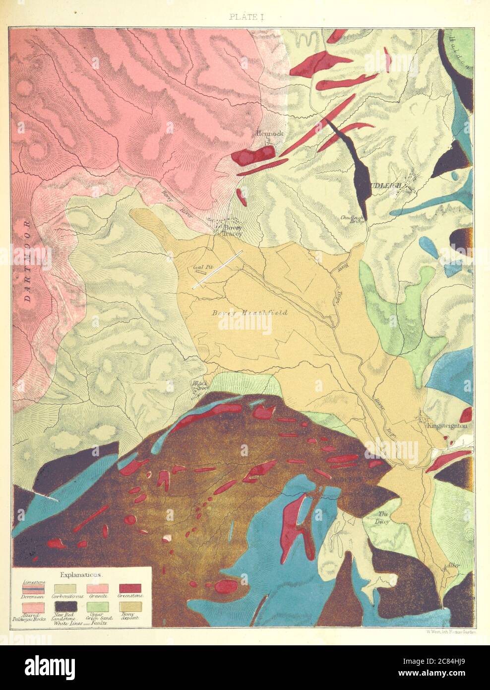 Map of devonshire hi-res stock photography and images - Alamy