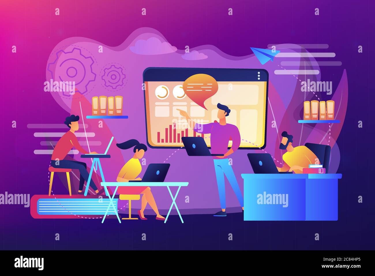 Digital presentation concept vector illustration Stock Vector Image ...