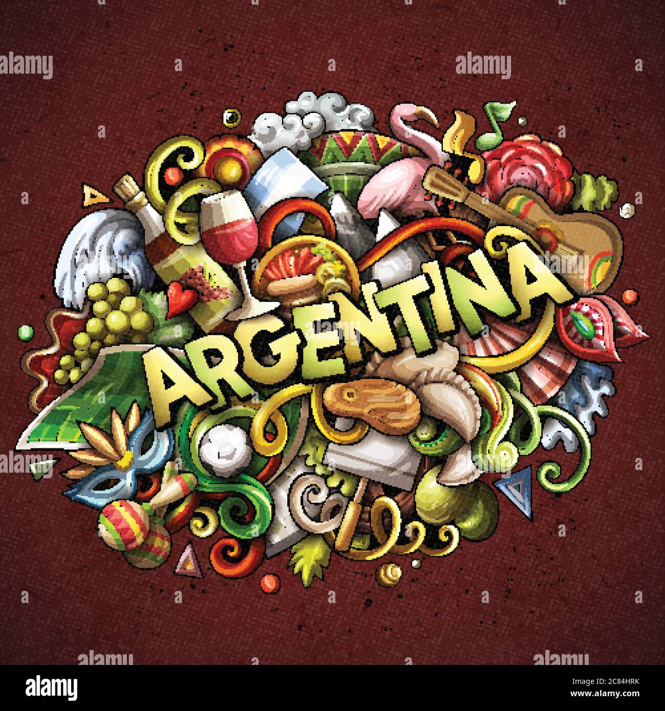 Argentina hand drawn lettering hi-res stock photography and images - Alamy