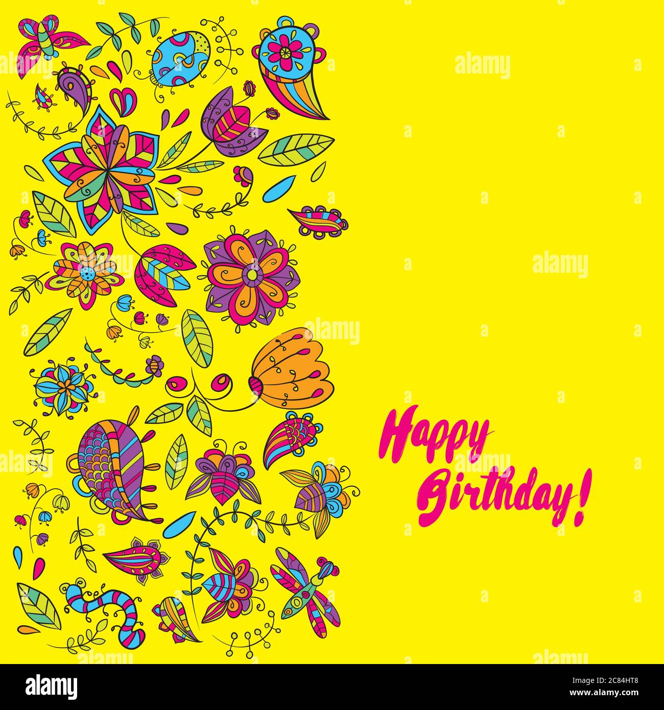Vector patterns painted by hand. Beautiful doodle. Design elements ...