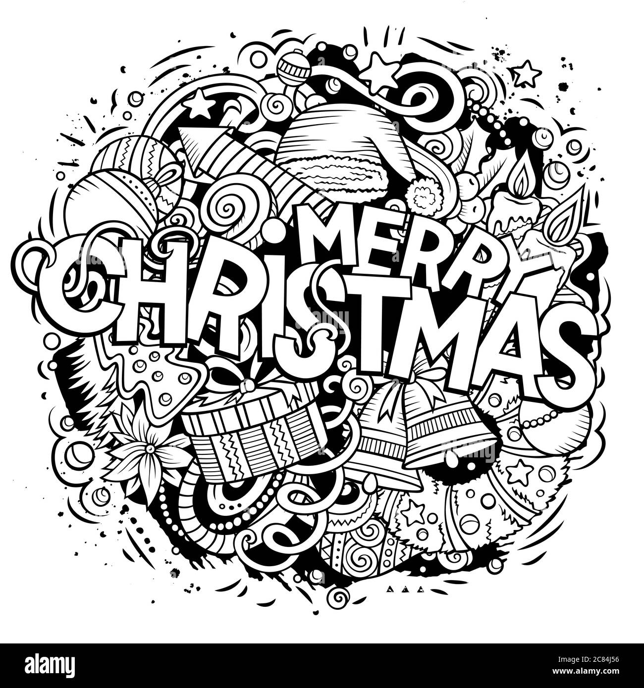 Christmas Doodle Art CUTE Christmas Doodle Illustrations By Nastya Art