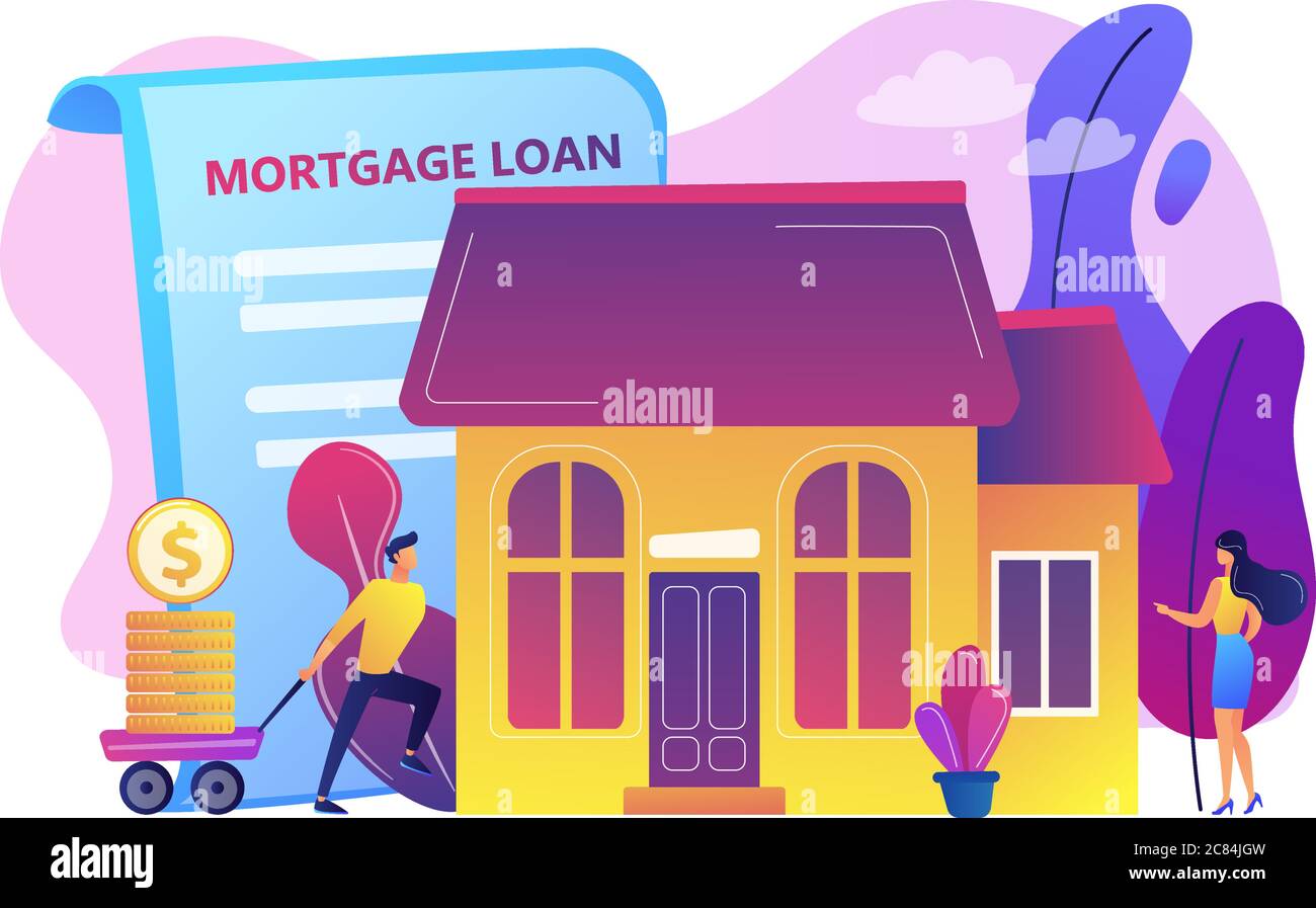 Mortgage loan concept vector illustration Stock Vector Image & Art - Alamy