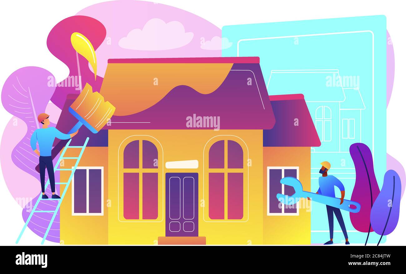 House renovation concept vector illustration Stock Vector Image & Art ...