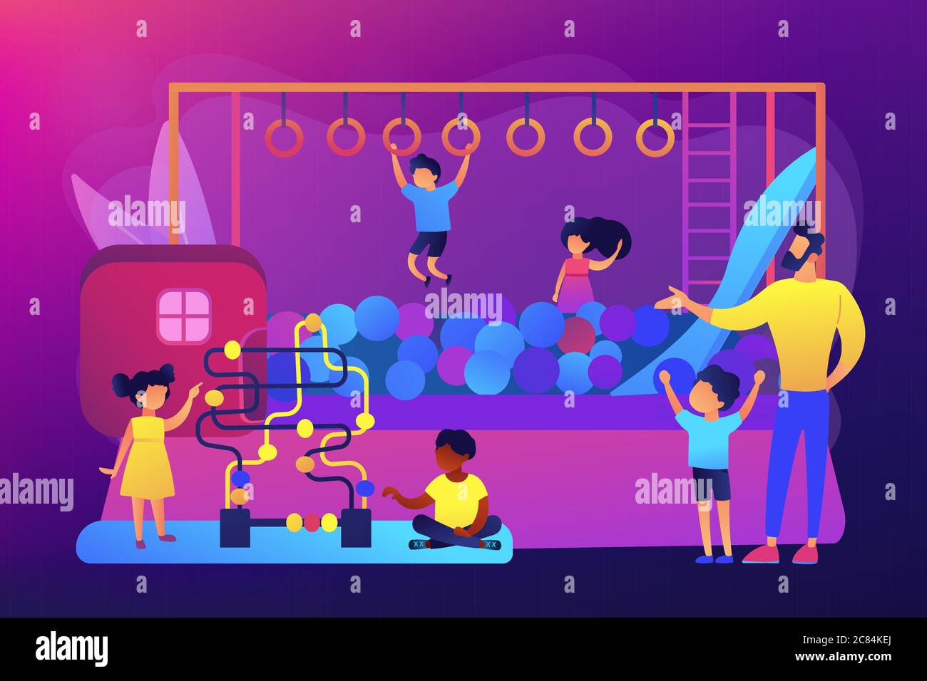 Playroom for kids concept vector illustration Stock Vector Image & Art ...