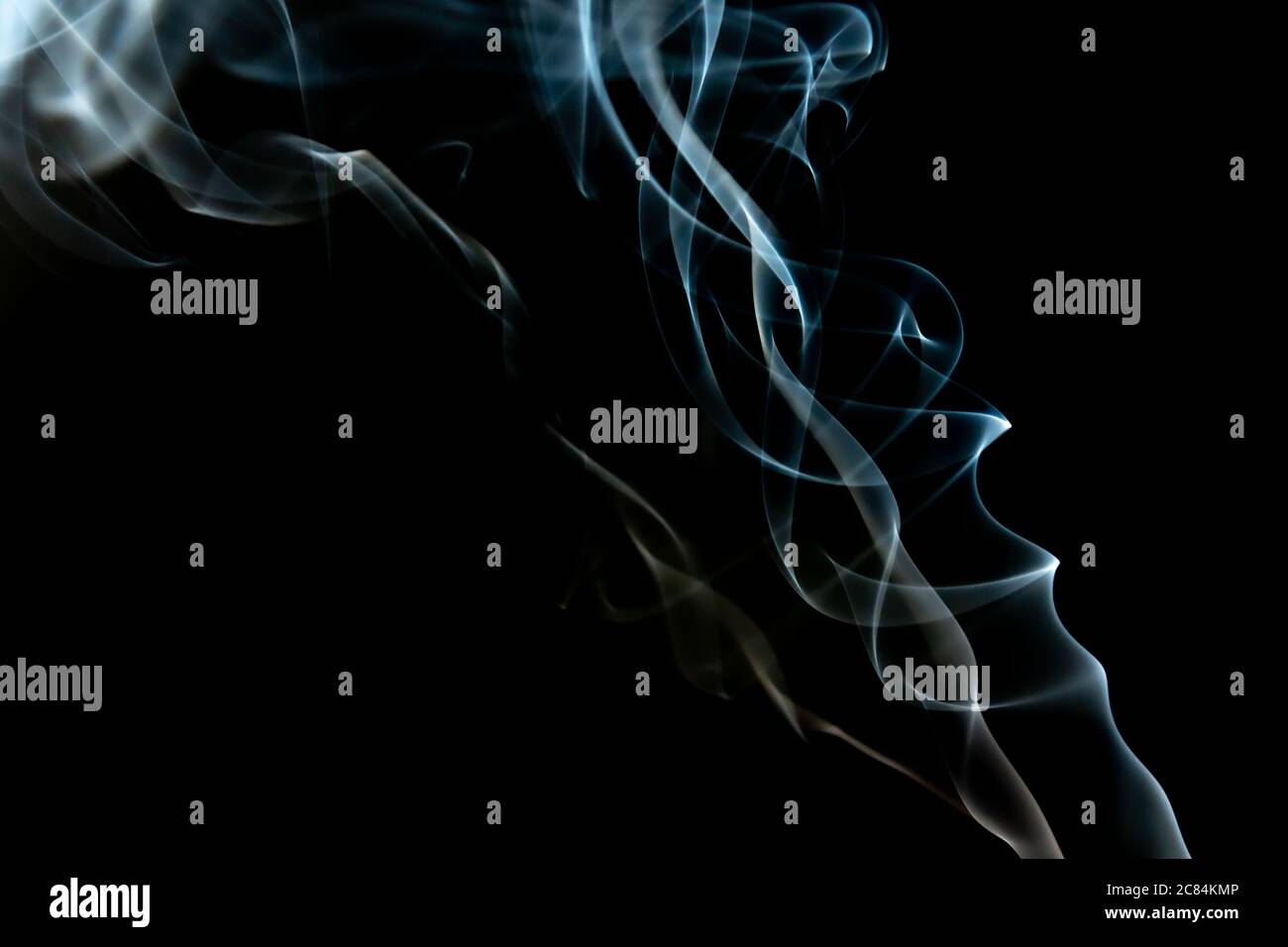 Movement of abstract smoke isolated on black background and texture ...