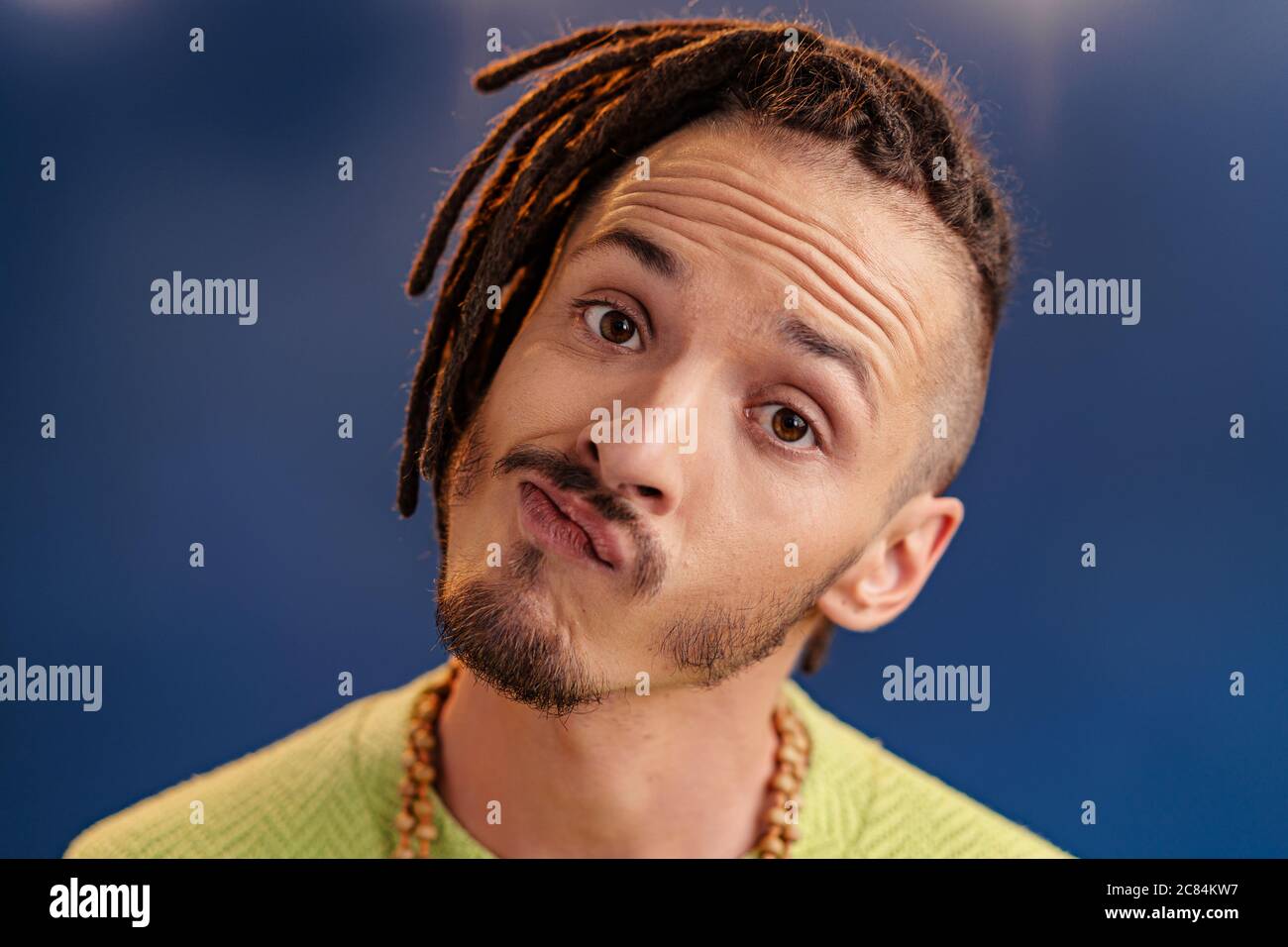 Portrait of a happy positive guy with dreadlocks Stock Photo - Alamy Portrait of a happy positive guy with dreadlocks Stock Photo - Alamy