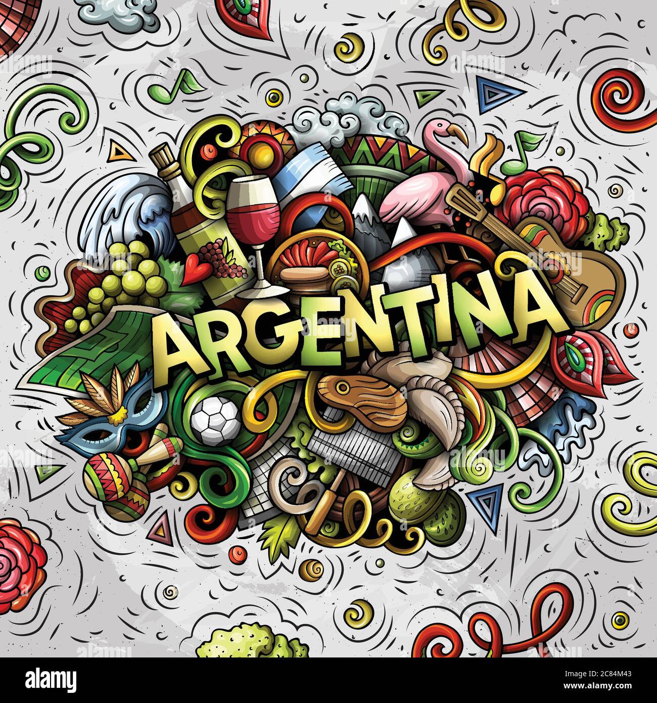 Argentina hand drawn lettering hi-res stock photography and images - Alamy