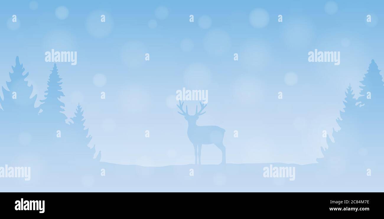 New forest in snow Stock Vector Images - Alamy