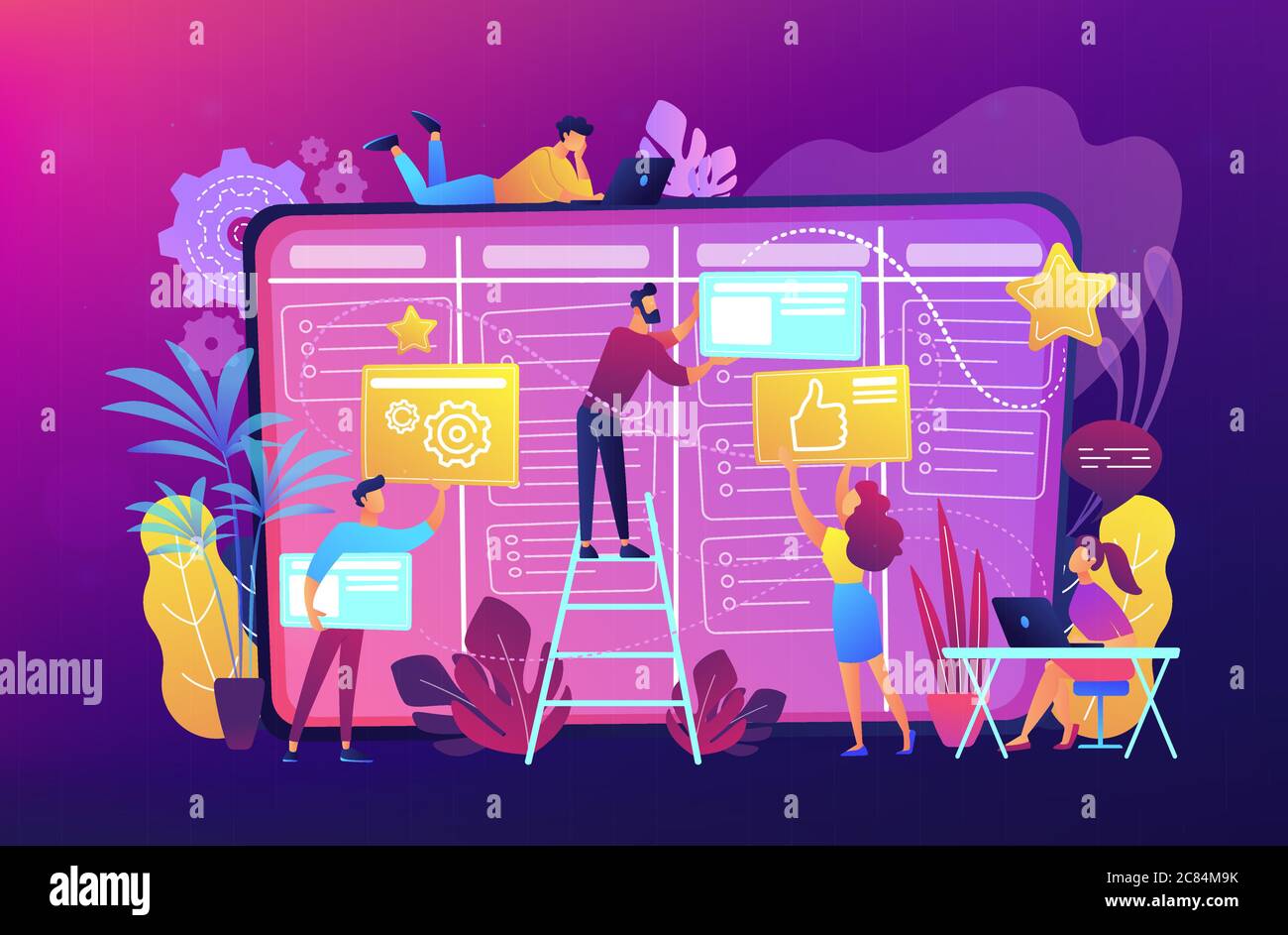 Kanban board concept vector illustration Stock Vector Image & Art - Alamy