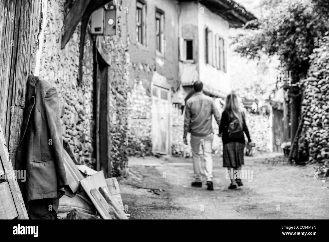 Birgi village architecture building and street view. Birgi köyü sokak ...