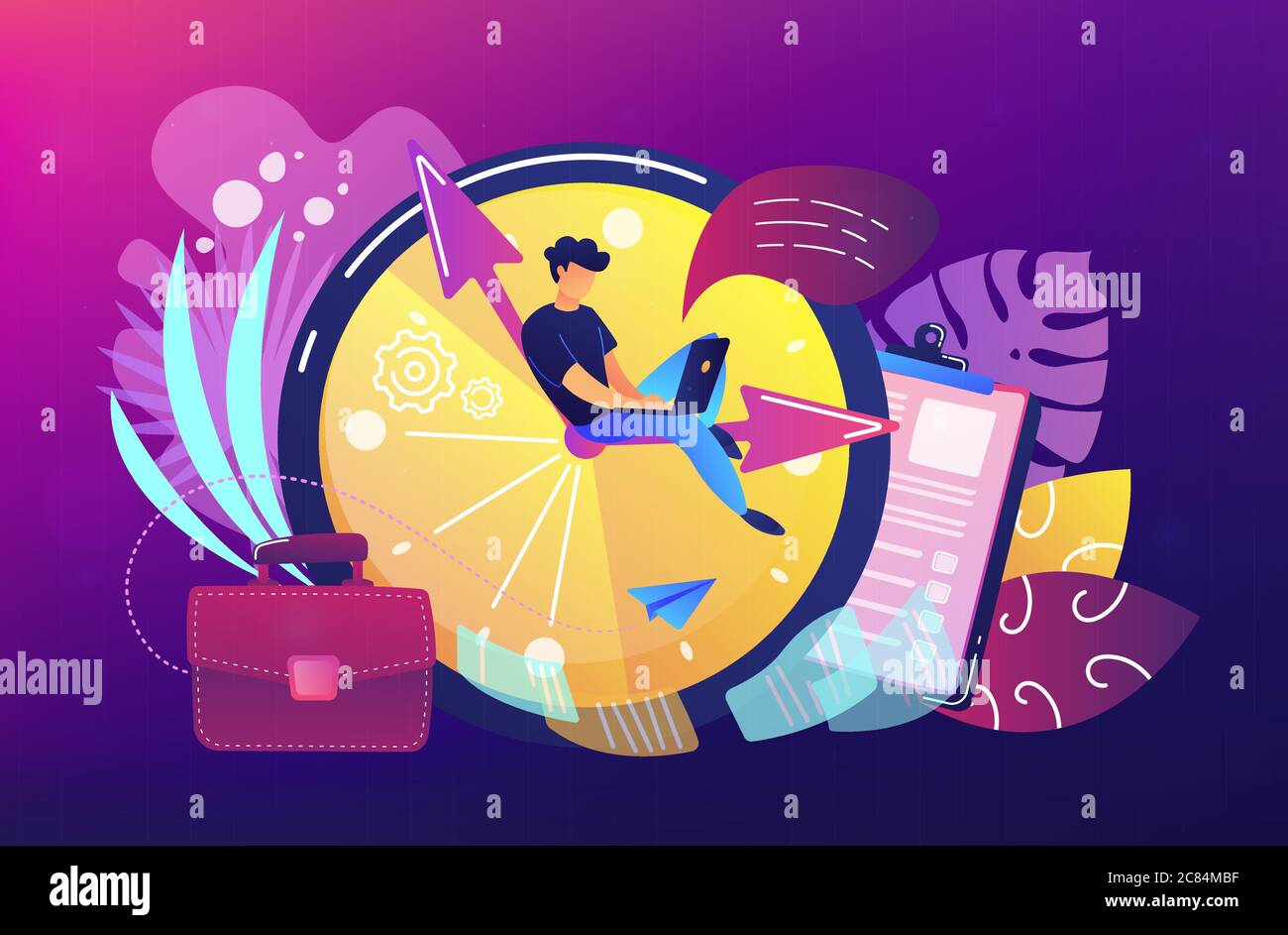 Procrastination time management vector Stock Vector Images - Alamy