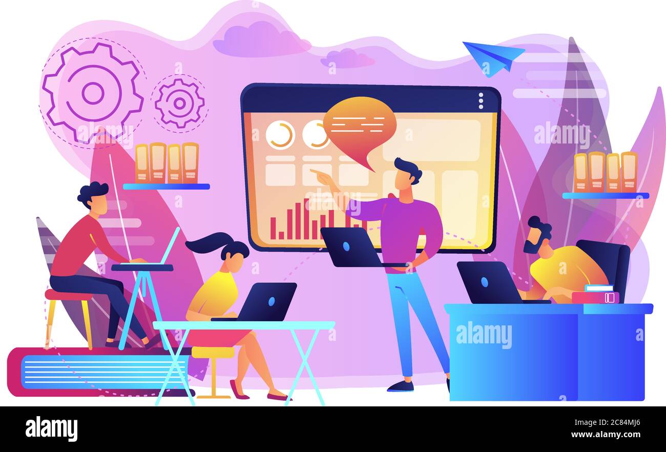 Digital presentation concept vector illustration Stock Vector Image ...