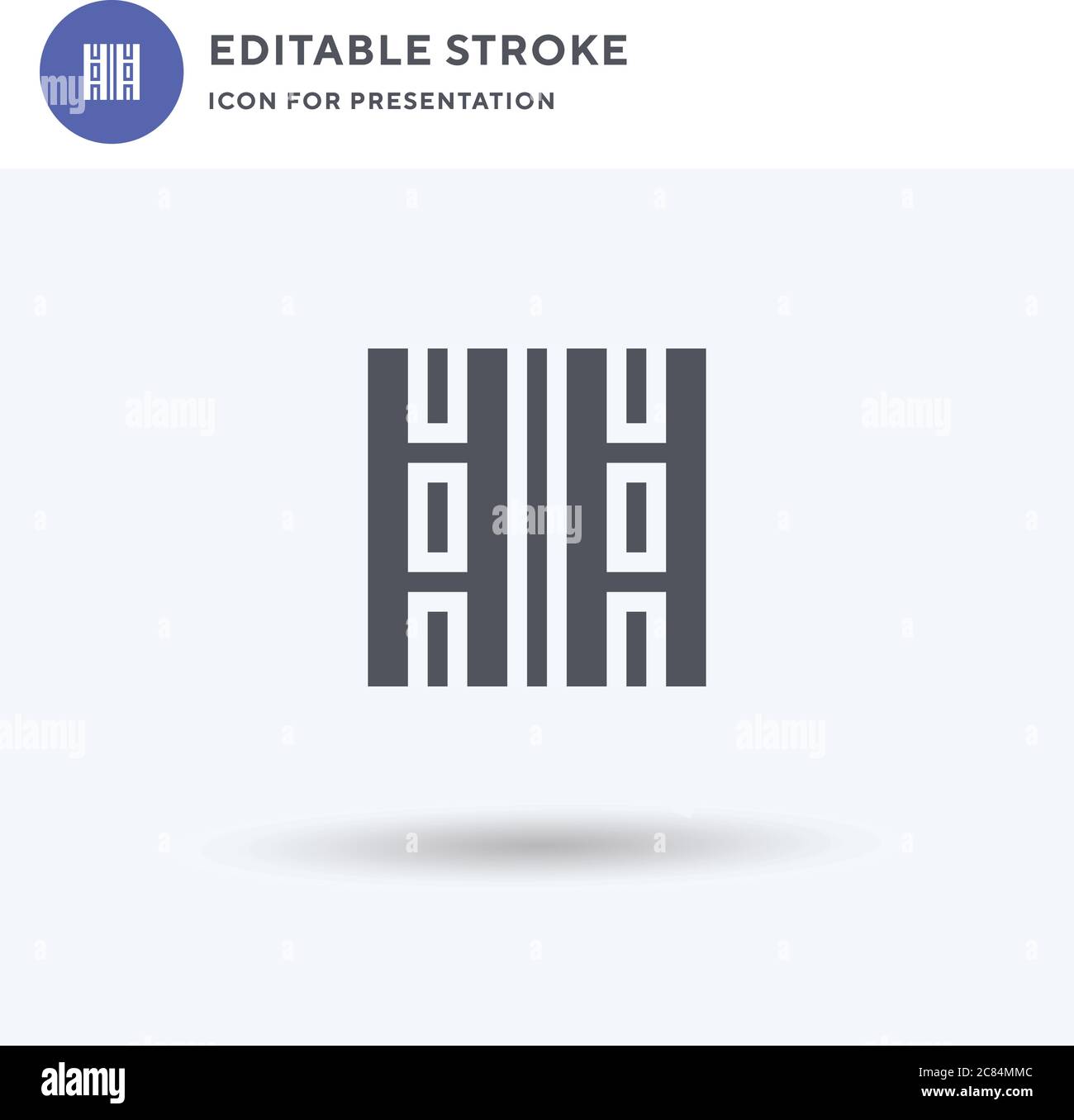 Lanes icon vector, filled flat sign, solid pictogram isolated on white ...