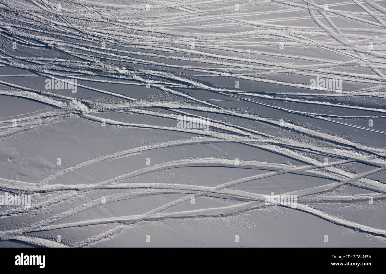Texture of track for ski and snowboarding Stock Photo - Alamy