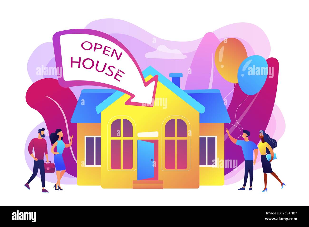 Open house concept vector illustration Stock Vector Image & Art - Alamy