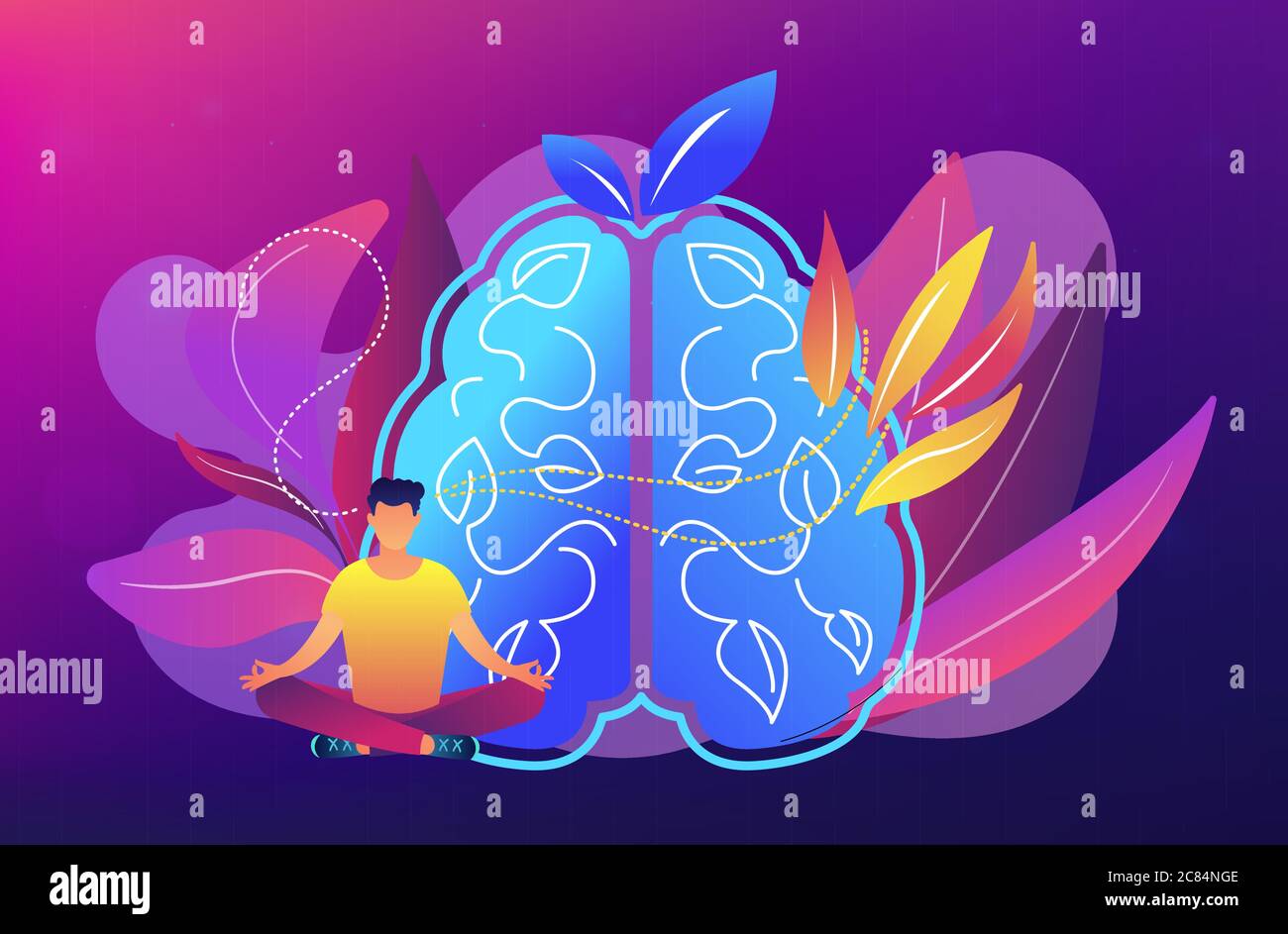 Mindfulness contemplation Stock Vector Images - Alamy