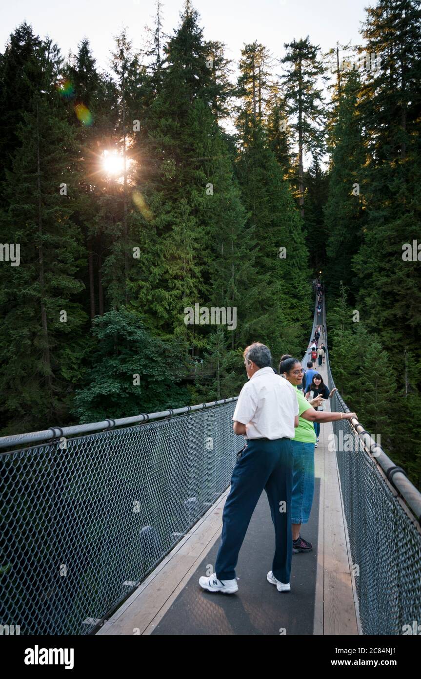 Capilano Suspension Bridge, Vancouver, British Columbia, Canada Stock ...